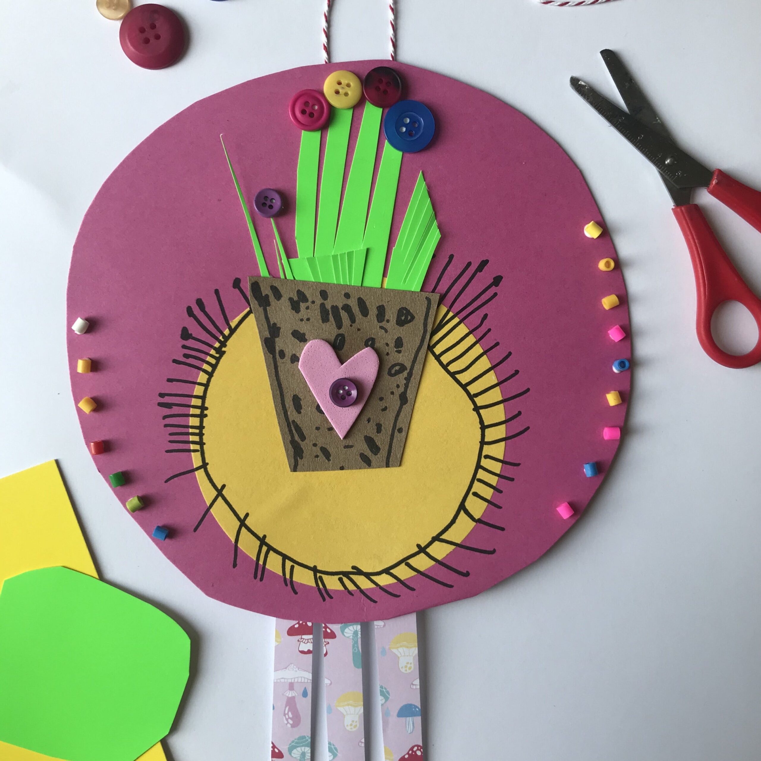 Kindy Flower Pot Wallhanging DIY KIT - RAW Art
